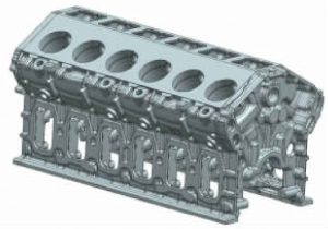 Production of V-type gas engine cylinder block castings by 3D printing ...