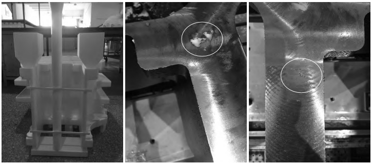 Design and defect prevention of a ductile iron casting process for lost ...